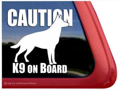 CAUTION K9 ON BOARD | High Quality Vinyl German Shepherd Dog Decal ...