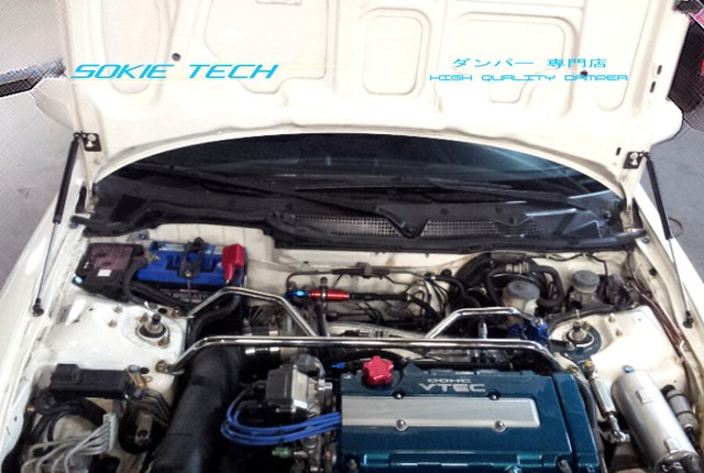 94-01 Acura Integra Dc2 Black Strut Gas Lift Hood Shock Stainless ...