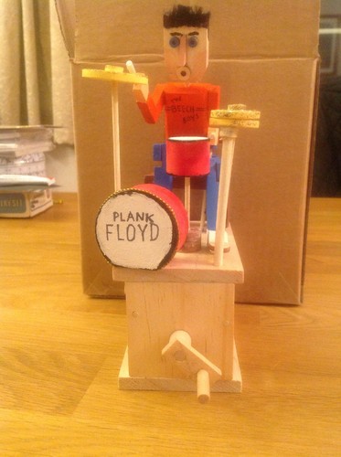 Drummer Wooden Model Kit 3d Moving Automata Timberkits Natural Wood ...