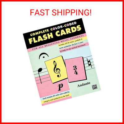 Complete Color Coded Flash Cards for All Beginning Music Students Cards ...