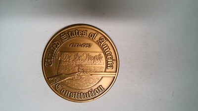 CHALLENGE COIN UNITED STATES OF AMERICA CONSTITUTION SECOND AMENDMENT ...