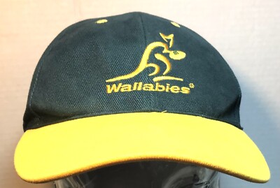 Wallabies Australia Rugby Yellow/Green One Size Hat Cap Licensed Cotton ...