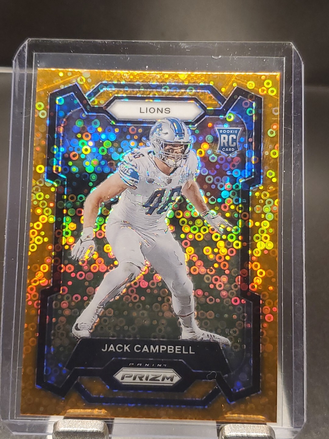 2023 Panini Prizm Jack Campbell Orange Disco Prizm Rookie RC #330 Lions ...