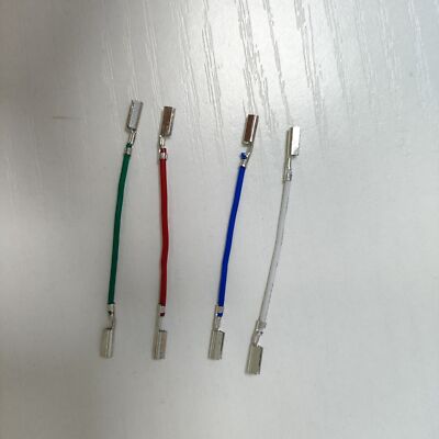 4PCS Silver Turntable Phono Cartridge Headshell Wires Leads Cables fits ...