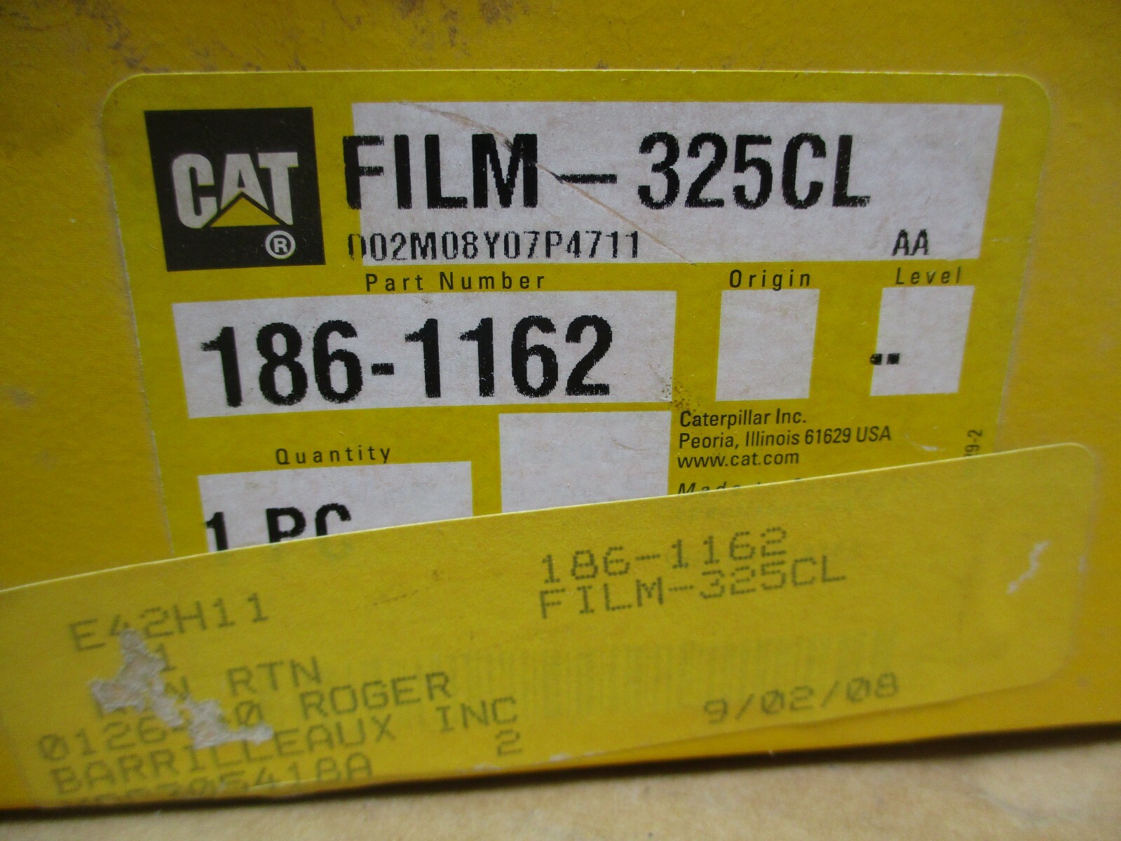 CATERPILLAR 186-1162 CAT Film 325CL 1861162 | eBay