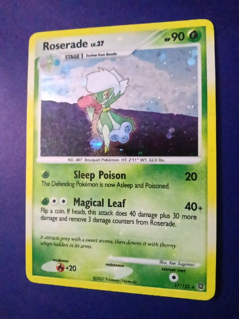 Pokémon TCG Roserade Secret Wonders 17/132 Holo Holo Rare for sale ...