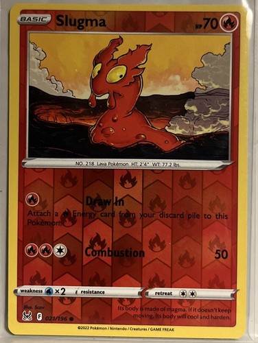 Slugma Reverse Holo 021/196 Lost Origin Common Pokemon Card | eBay