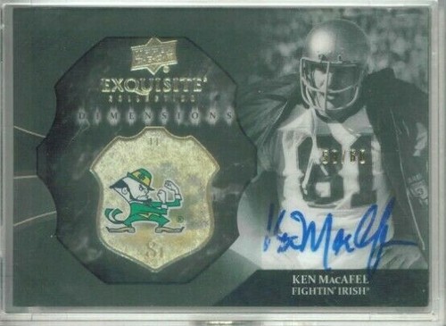 2012 Upper Deck Exquisite Collection Ken MacAfee Dimensions Auto #'ed ...