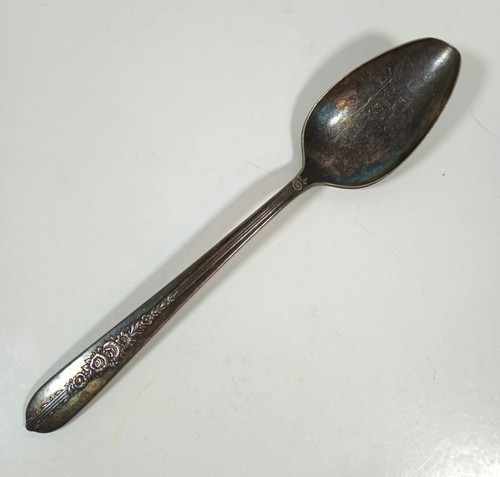 VINTAGE NOBILITY PLATE "ROYAL ROSE" PATTERN SILVERPLATE LARGE SPOON 8 ...