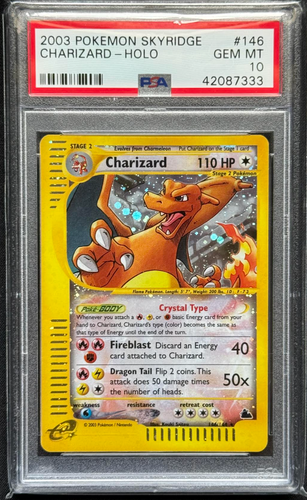 2003 Pokemon Skyridge 146 Crystal Charizard Holo PSA 10 Gem Mint | eBay