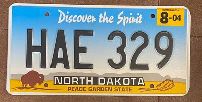 North Dakota 2004 License Plate # HAE 329 | eBay