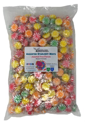 Assorted Fruit Starlight Mints Hard Candy, 4 lbs ~ YANKEETRADERS® ~FREE ...