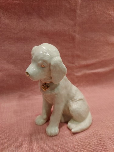 Lenox Retriever Dog Figurine 2002 Ivory China w/ Gold 4” | eBay