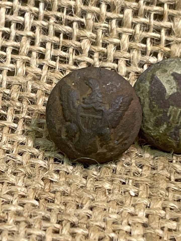 Four Dug Civil War Eagle General Service Cuff Buttons Complete With ...