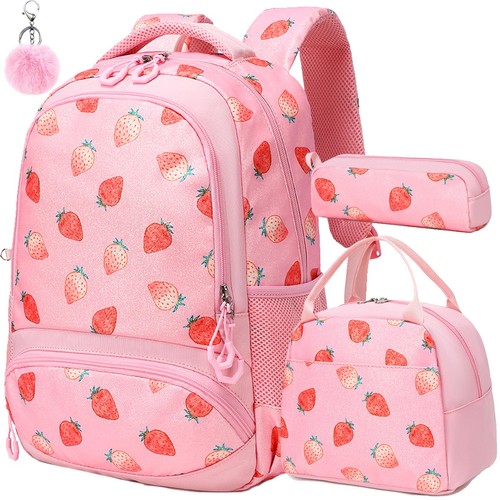 Girls Backpack Strawberry School Backpacks for Girl Elementary School ...
