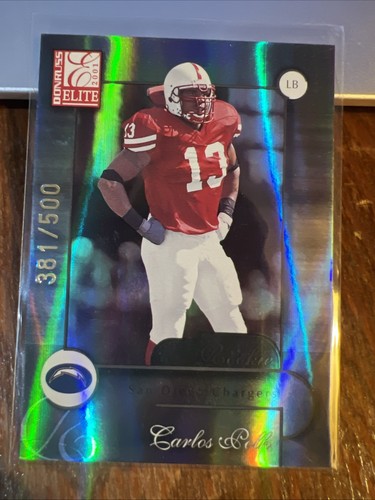 Carlos Polk 2001 Donruss Elite #187 Rookie Card RC 60 Nebraska Chargers ...