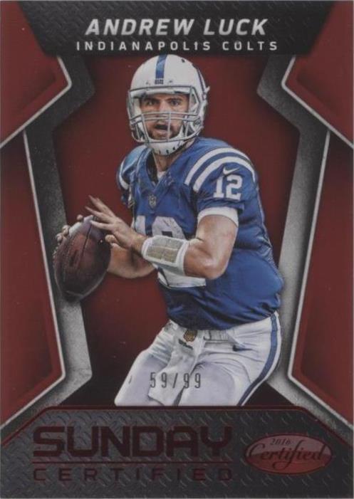 2016 Panini Certified - Sunday Certified Andrew Luck #30 Mirror Red /99 ...