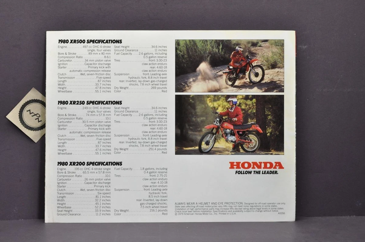 2001 Honda Xr200 Specifications