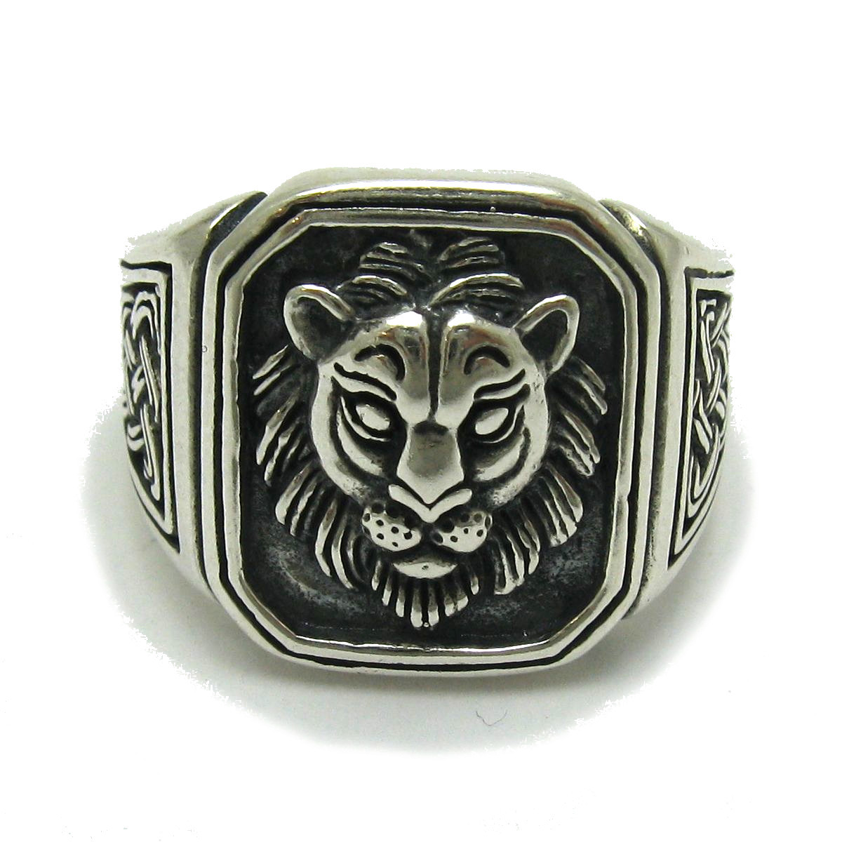 Genuine Sterling Silver Men's Ring Lion Hallmarked Solid 925 Handmade ...