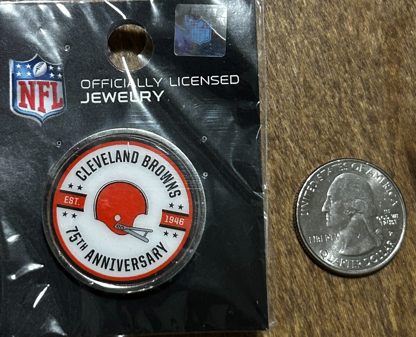 Cleveland Browns Pin, 75th Anniversary, Exclusive, EST 1946, Sealed,NFL ...