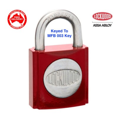 LOCKWOOD 40mm Padlock -KEYED ALIKE TO FIRE BRIGADE #003 KEY-MFB ...