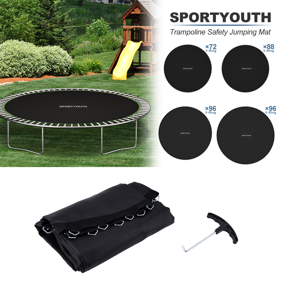 Durable Waterproof Replacement Trampoline Mat Fit 12/13/14/15 Ft ...