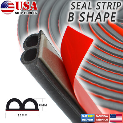 Car Door Bonnet Edge Trim Moulding B Shape Rubber Seal Strip ...
