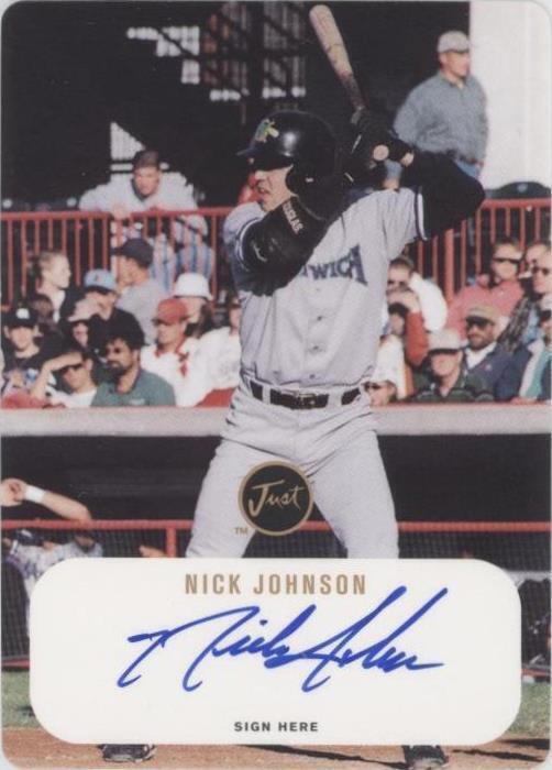 2000 Just Minors - Die-Cut Autographs Just Stuff Nick Johnson #DC-36 / ...