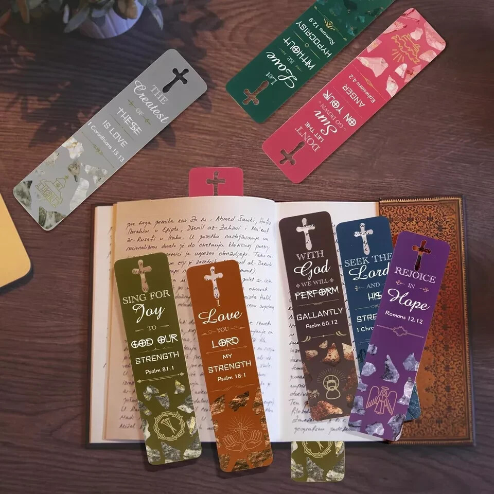 Bible Verse Bookmark with Hollow Cross Christian Bookmark, 30 Styles ...