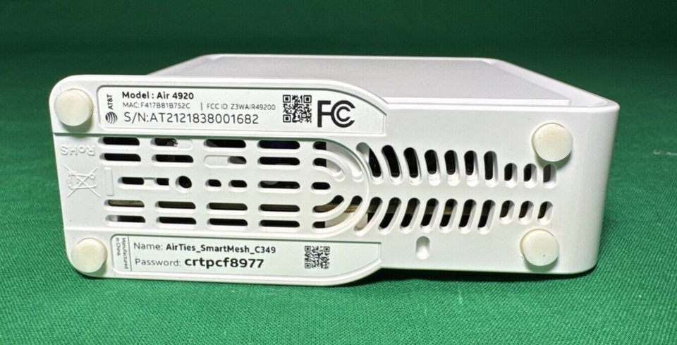 AT&T AIR 4920 SmartMesh WiFi Extender W/Power Adapter | eBay