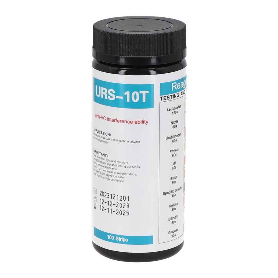 100 Strips URS-10T Reagent Urinalysis Strips 10 Parameters Urine Test ...