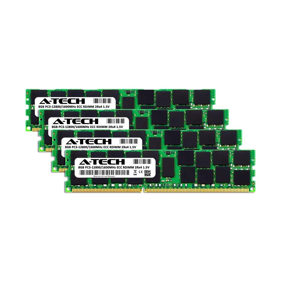 A-Tech 32GB (4x8GB) RAM for Dell PowerEdge T320, T420, T620 Tower ...