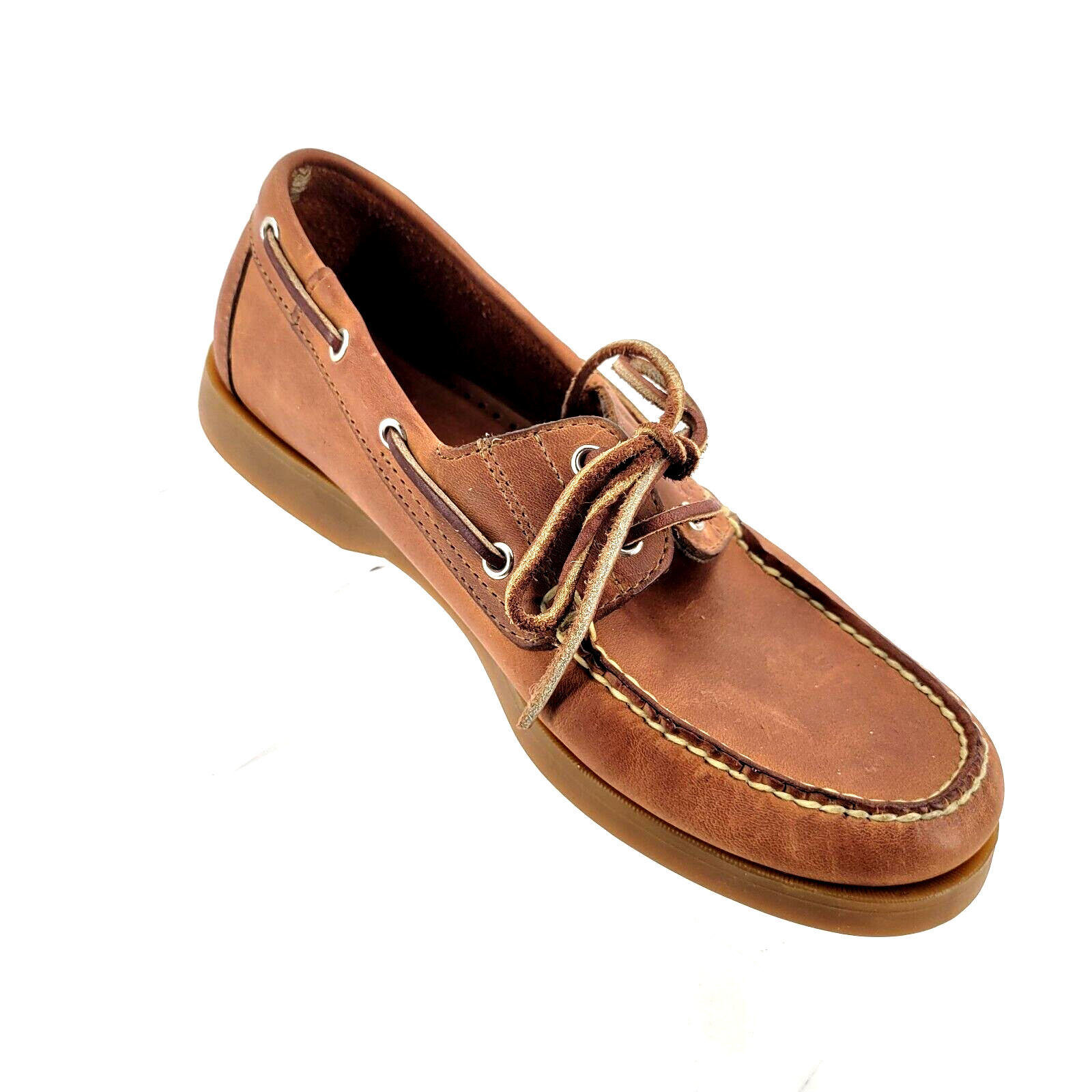 Bass Seafarer Boat Shoes Leather Brown Loafers Men's Size 7 M Lace up ...