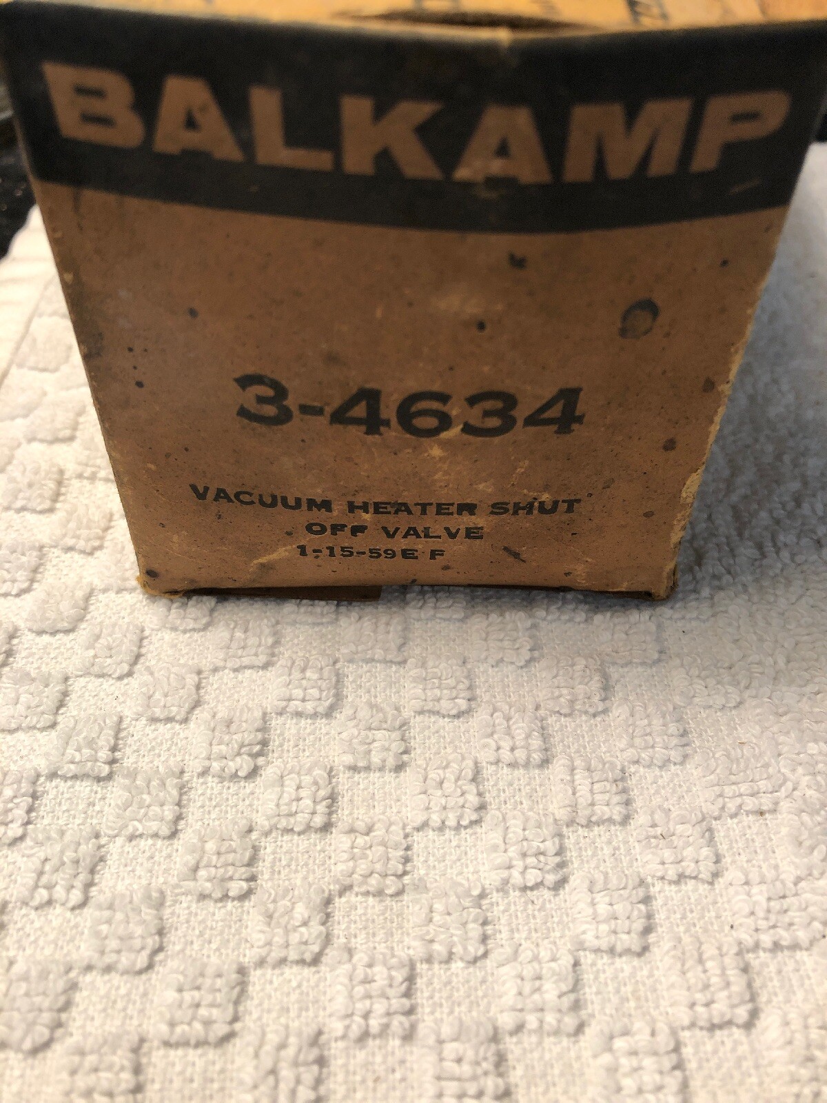 NOS Napa Balkamp 3-4634 Vacuum Heater Shut Off Valve 1-15-59EF 1950’s ...