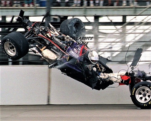 1995 STAN FOX INDY 500 WILD RACING CRASH 8X10 PHOTO INDIANAPOLIS MOTOR ...
