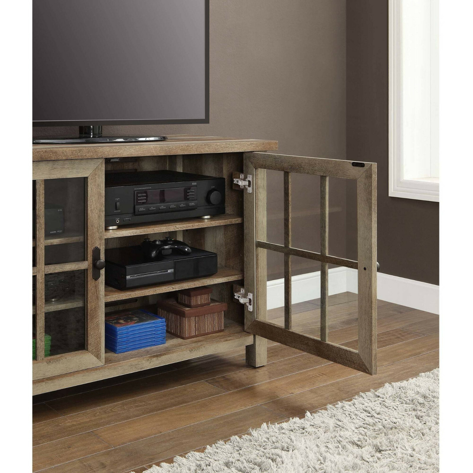 Square TV Stand Console TVs up to 55" Media Wood Better Homes and ...