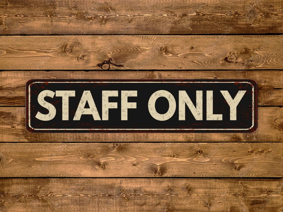 Staff Only Street Sign Vintage Style | eBay