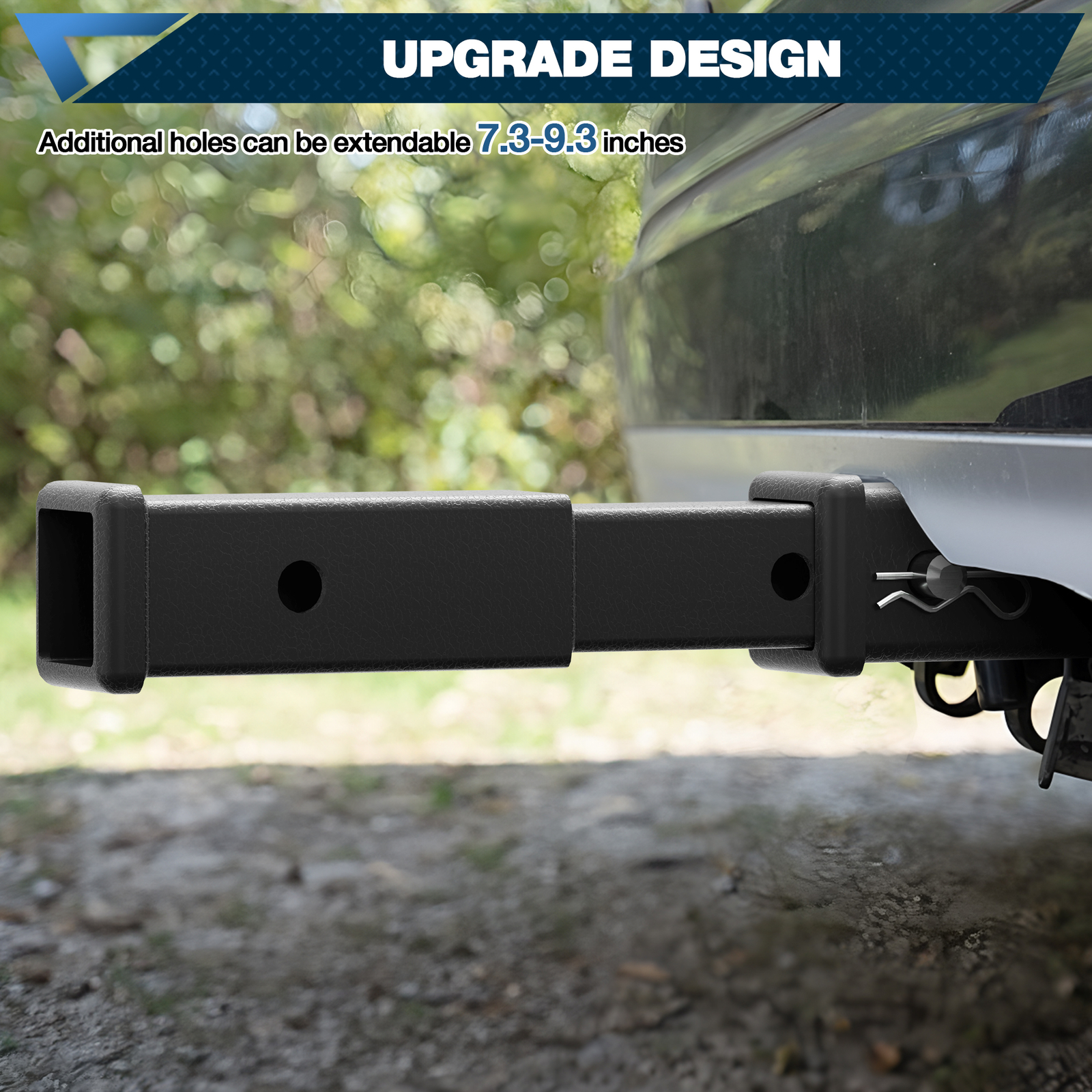 2 In Trail Hitch Extension Receiver 3500 LBS Capacity Towing Trailer ...