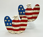 1970s Funky Fitz & Floyd Patriotic Red, White & Blue Composite EAGLE ...