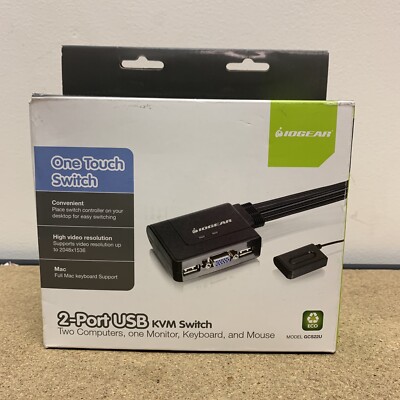 Iogear GCS22U 2-Port USB KVM Switch 881317011022| eBay