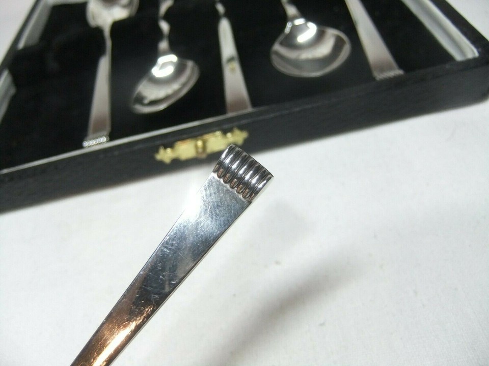 Cooper Brothers Silver Tea Coffee Spoons Sheffield 1964 Art Deco Style ...