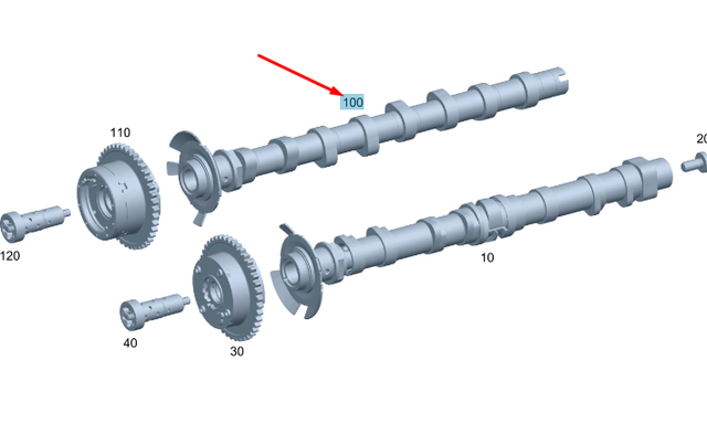 MERCEDES-BENZ CLS C257 EXHAUST CAMSHAFT A2640501100 GENUINE for sale ...