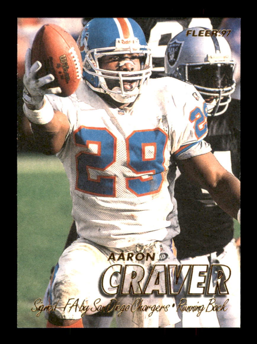 1997 Football Fleer Aaron Craver San Diego Chargers #347 | eBay