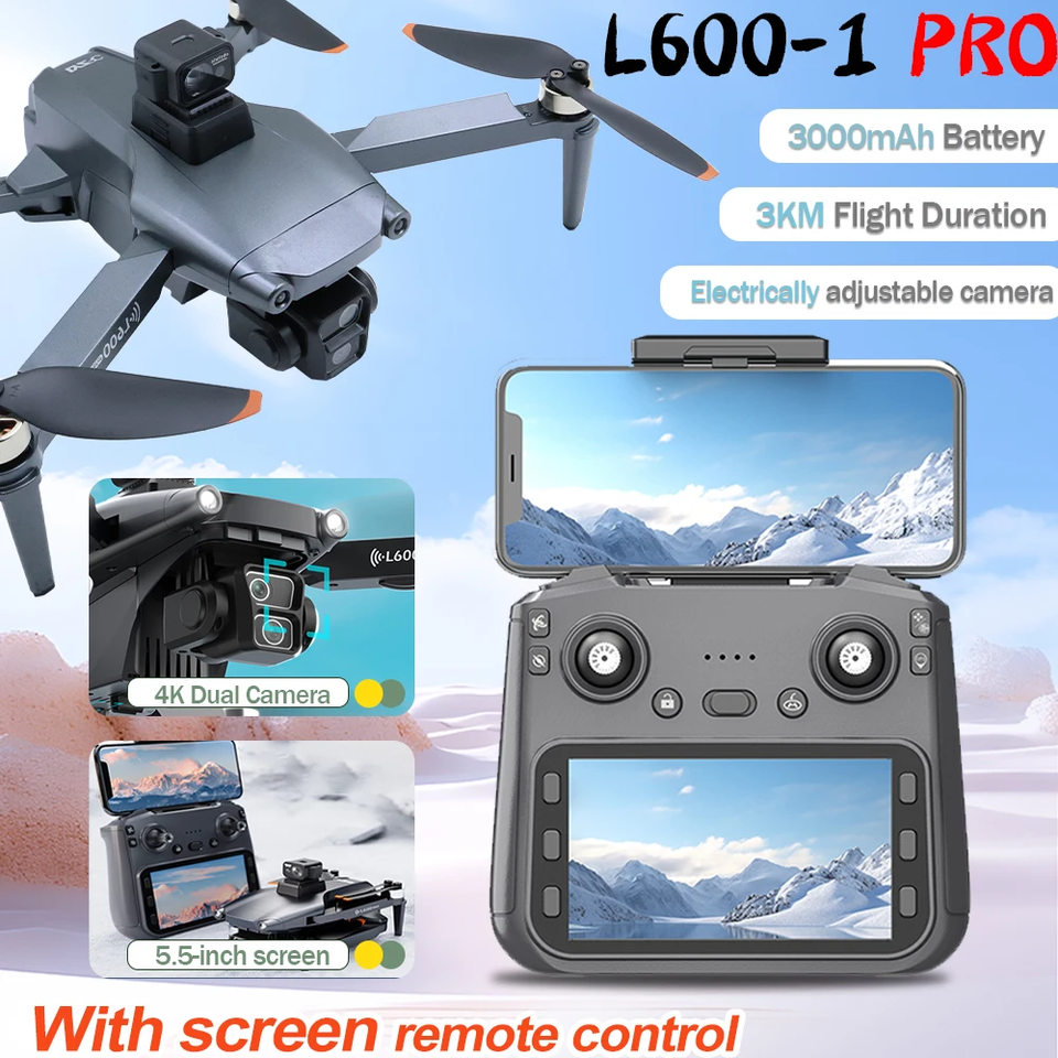 L600-1/L600 PRO MAX Remote Control Drone with Screen Dual Camera 4K ...