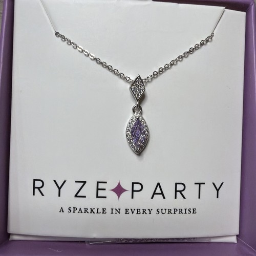 Ryze Party Sterling Silver Necklace Royal Ice CZ and White Frost CZ | eBay