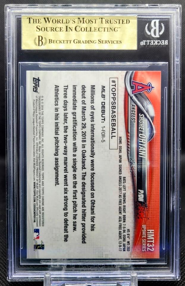2018 Topps Chrome Update Rookie Debut SHOHEI OHTANI RC #HMT32 BGS 10 | eBay