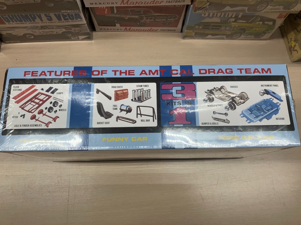 AMT 1/25 scale Cal Drag Combo Model Car Kit- 64 Falcon, 64 Galaxie and ...