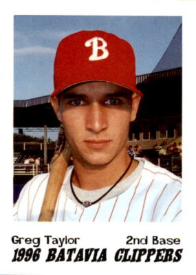 1996 Batavia Clippers Team Issue 22 Greg Taylor Fort Wayne Indiana ...
