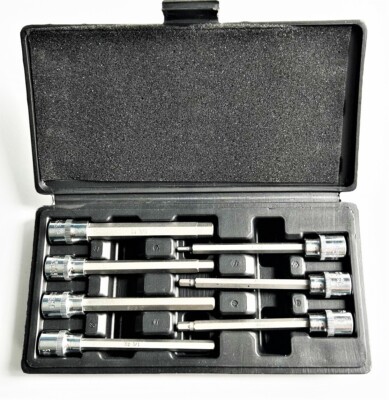 7pc STARK TOOLS 3/8" DRIVE S2 ALLOY EXTRA LONG HEX ALLEN SOCKET SET SAE ...