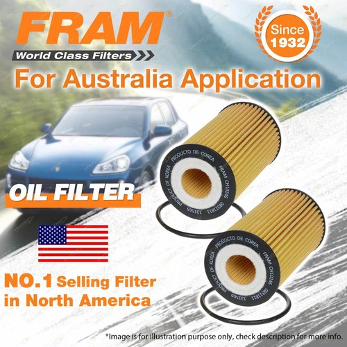 2 x Fram Oil Filters for SAAB 9-5 II 1.6 Petrol A16LET 09/2010 Refer ...